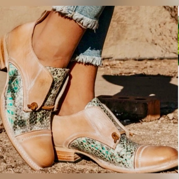 Freebird by Steven | Shoes | Freebird Mabel All Leather Turquoise Tan ...